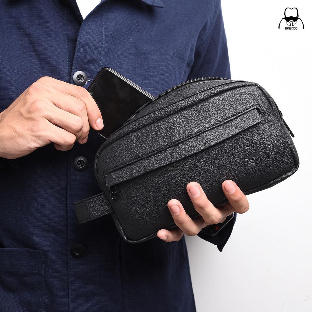 Jual BREY Handbag Clutch Pouch Pria Tas Tangan Kulit | Shopee Indonesia