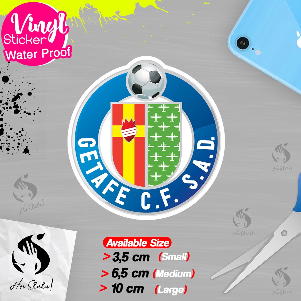 Jual Stiker Getafe Klub Sepak Bola Liga Spanyol Sticker Logo Satuan ...