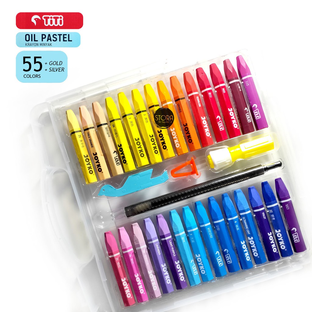Jual Crayon Titi Oil Pastel 55 Colours Krayon Minyak 55 Warna | Shopee ...