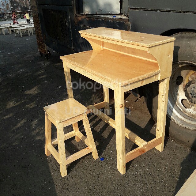 Jual meja kasir simple ples bang ku dari kayu jati belanda | Shopee ...