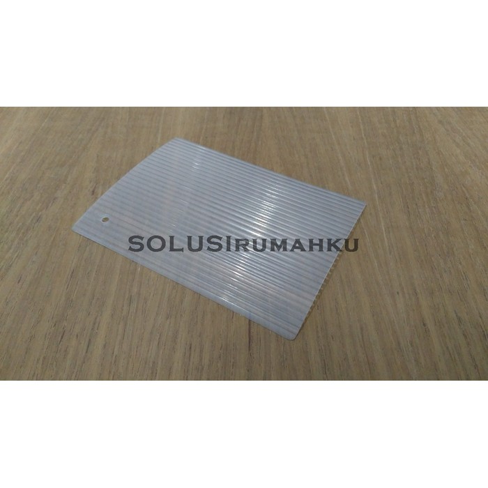 Jual Unik 1 Meter Plastik Fiber Pagar Motif Garis Putih Plat Tutup ...