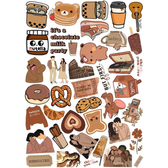 Jual 55 PSC sticker/stiker serba CHOCO, DI JAMIN MURAH, LUCU DAN ...