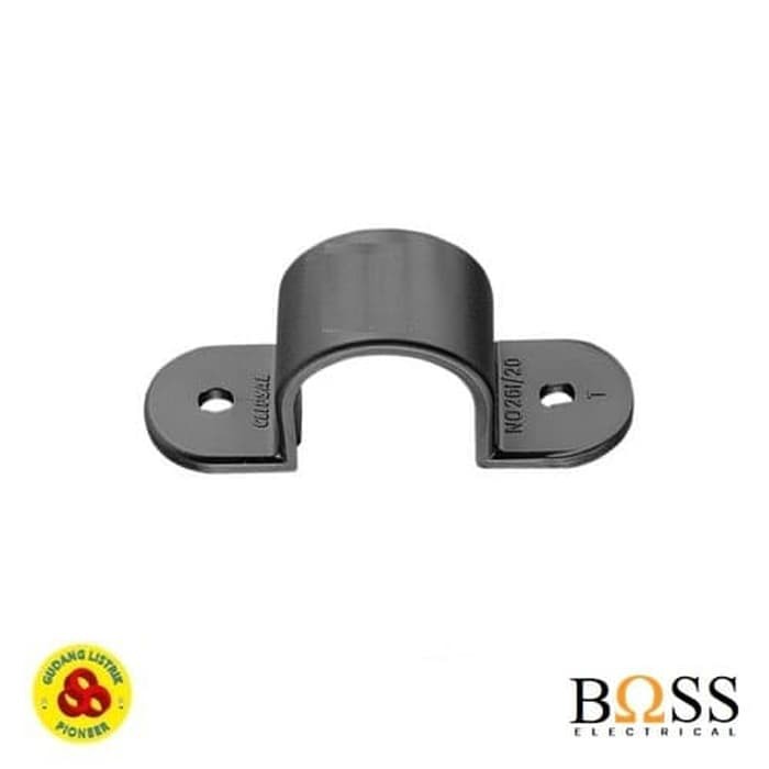 Jual BOSS KLEM PIPA CONDUIT 20MM HITAM / CLAMP PIPA LISTRIK 20 MM ...