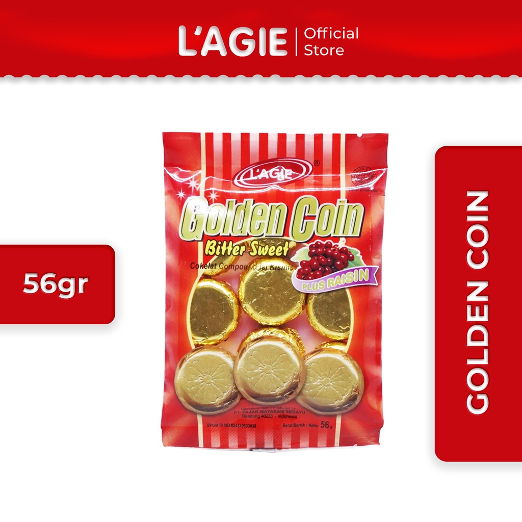 Jual Lagie Golden Coin Kismis Coklat Kemasan Bungkus 56gr | Shopee ...