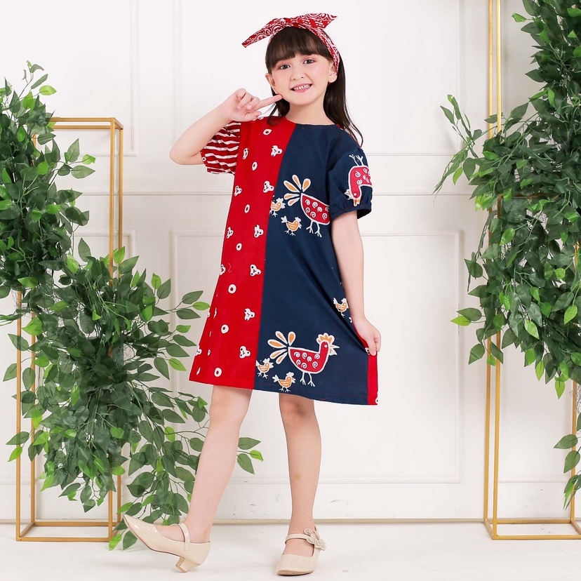 Jual Dress batik lucu anak perempuan seri Candani | Shopee Indonesia