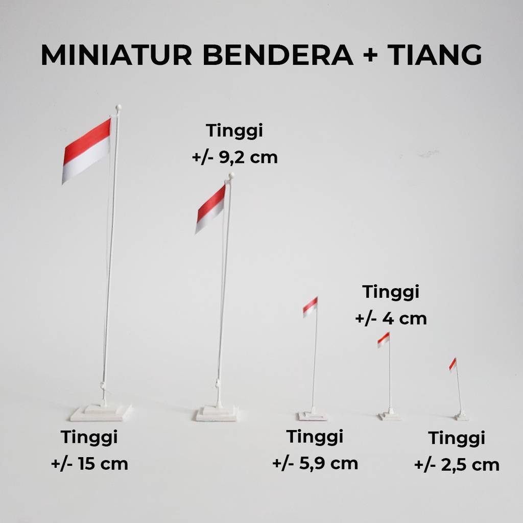 Jual MH - Miniatur Maket Tiang Bendera Merah Putih Skala 1:500 | Shopee ...