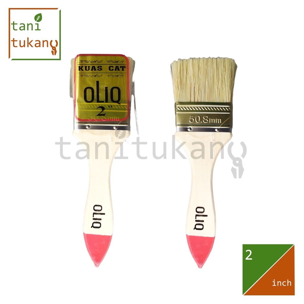 Jual Kuas Cat OLIQ Kayu Besi 2 inch (5 cm) | Shopee Indonesia