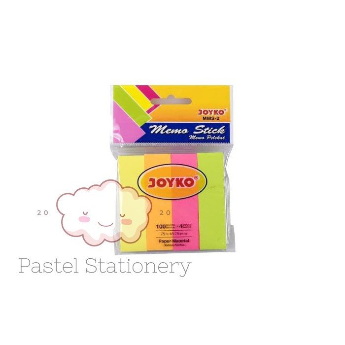 Jual Memo Tempel Sticky Notes Joyko MMS-2 - Kertas Stick Note Pad Warna ...