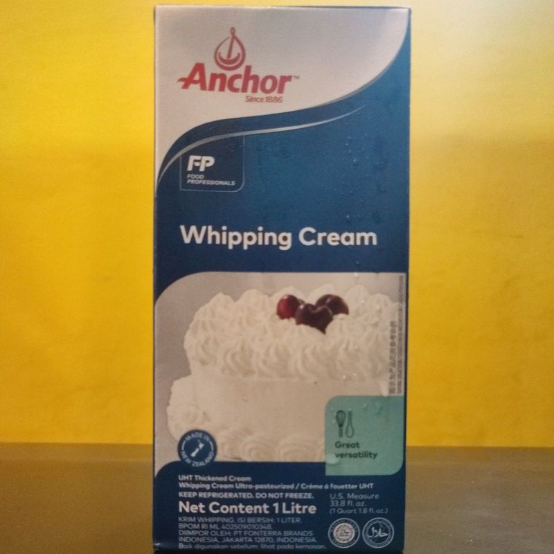 Jual Anchor Whipping Cream - 1lt | Grab Only!! | Shopee Indonesia