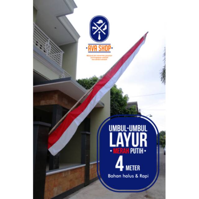 Jual UMBUL UMBUL LAYUR 4 METER MERAH PUTIH WARNA | Shopee Indonesia