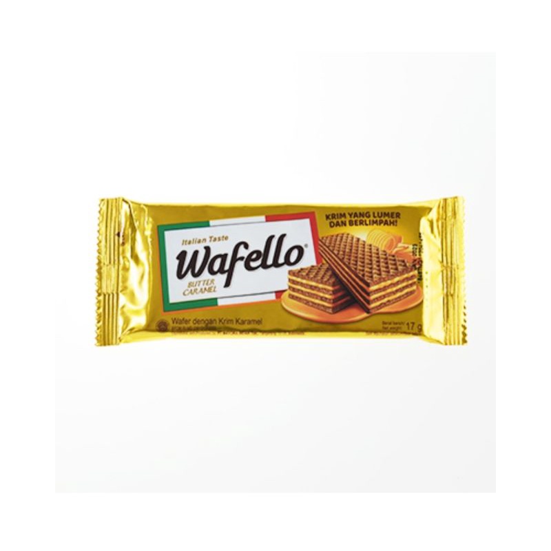 Jual Wafer Wafello Wafer Caramel Cokelat Slop 17gr | Shopee Indonesia