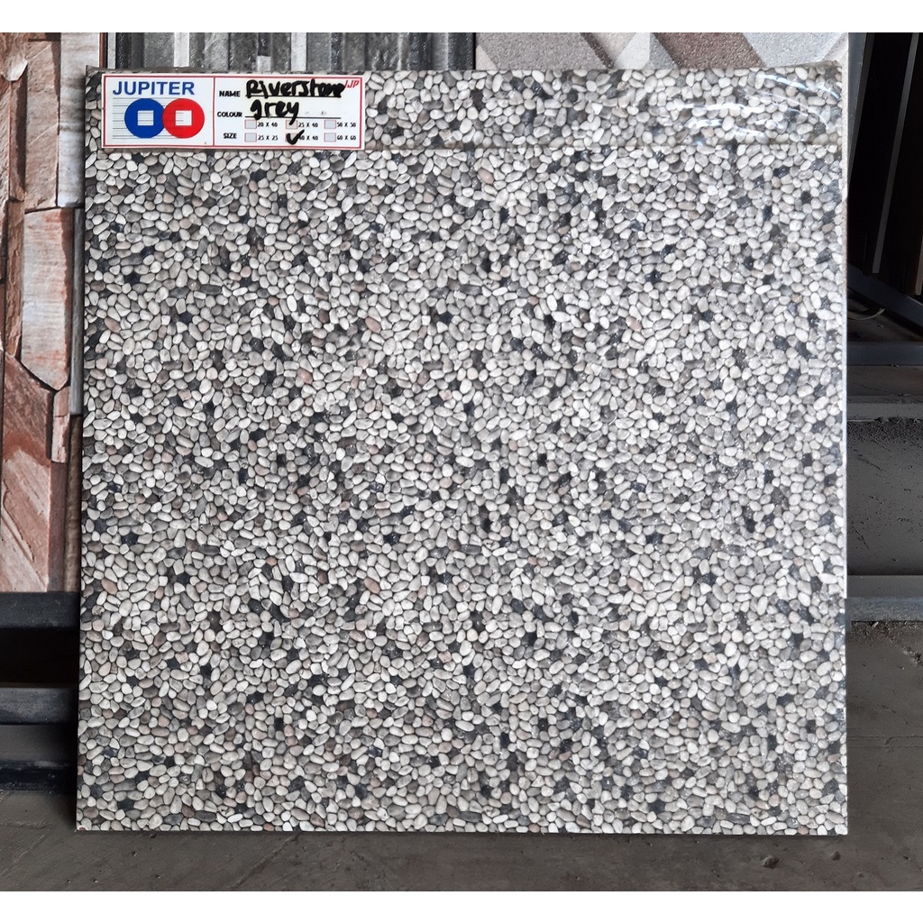 Jual KERAMIK KASAR 40X40 BATU KRIKIL TEGEL TERAS | Shopee Indonesia