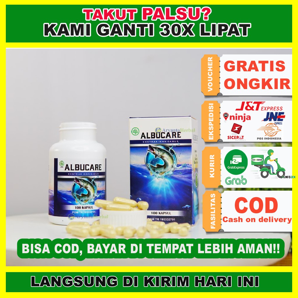 Jual Kapsul Kutuk Ikan Gabus Obat Setelah Operasi Sesar, Obat Luka Operasi - ALBUCARE | Shopee ...