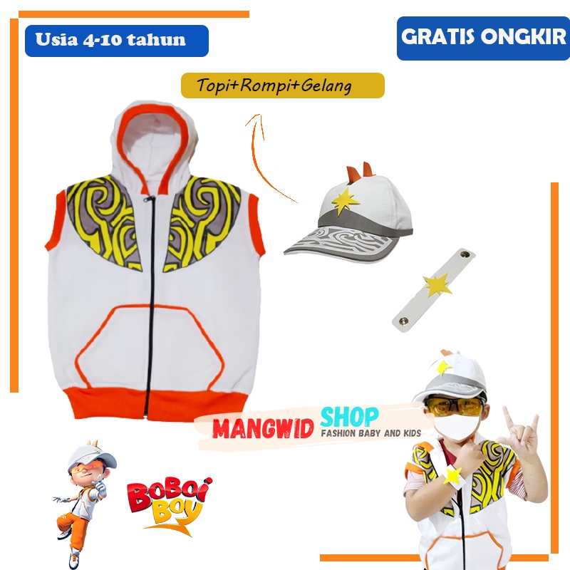 Jual BAJU SETELAN KOSTUM JAKET ROMPI BOY BOBOIBOY SOLAR ANAK LAKI LAKI ...