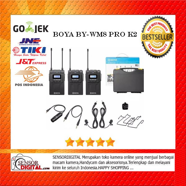 Jual Mic Wireless Boya By Wm8 pro k2 - Microphone Camera Boya By Wm 8 ...