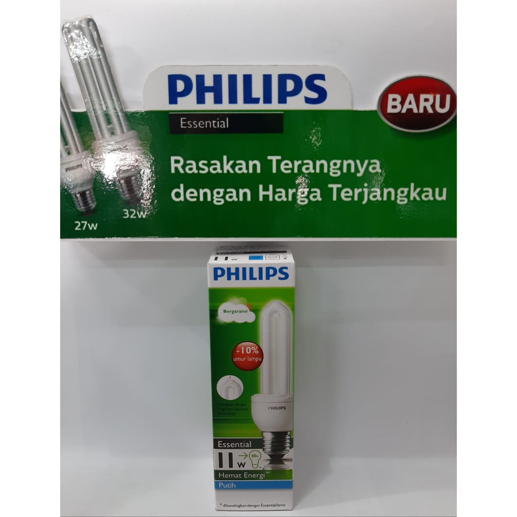 Jual LAMPU PHILIPS ESSENTIAL 11 WATT | Shopee Indonesia