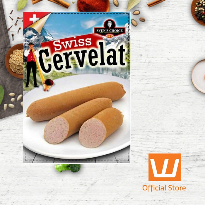 Jual Sosis Babi Svens choice sven's Swiss Cervelat 320g | Shopee Indonesia