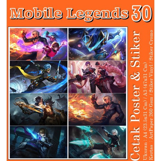 Jual Sticker Poster | Mobilelegends | Mlbb | Mobile Legends Bangbang ...