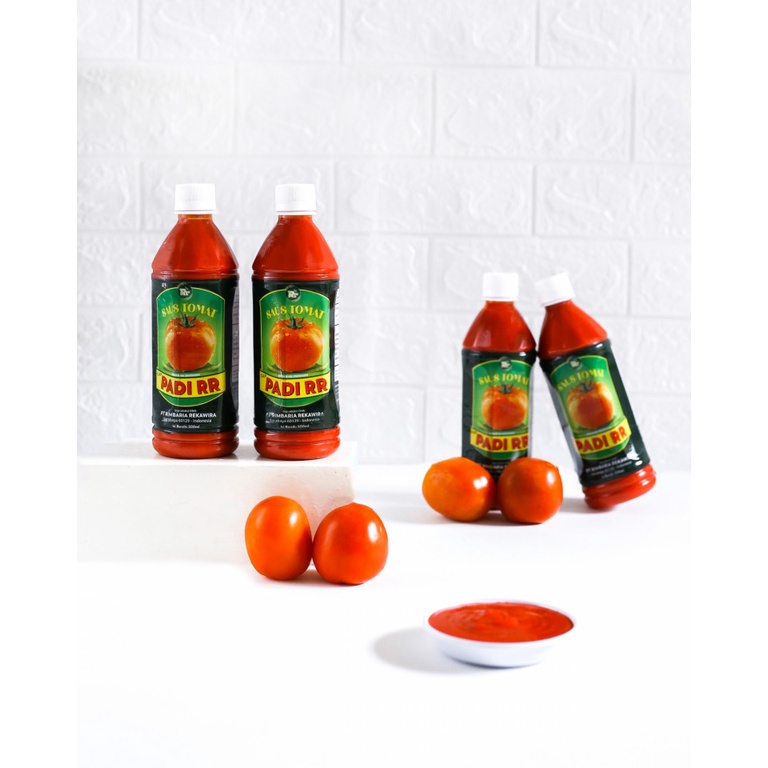 Jual Saos tomat rimbaria cap padi rr 500ml botol plastik | Shopee Indonesia
