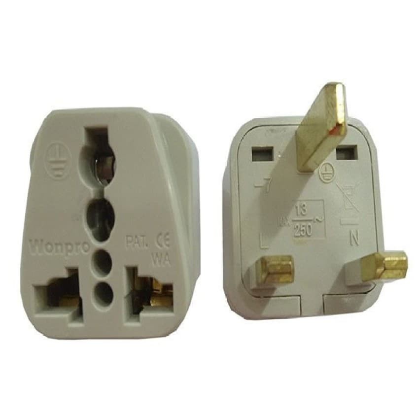 Jual Wonpro Electrical Adapter 13A 250V - Colokan Listrik Kaki 3 ...