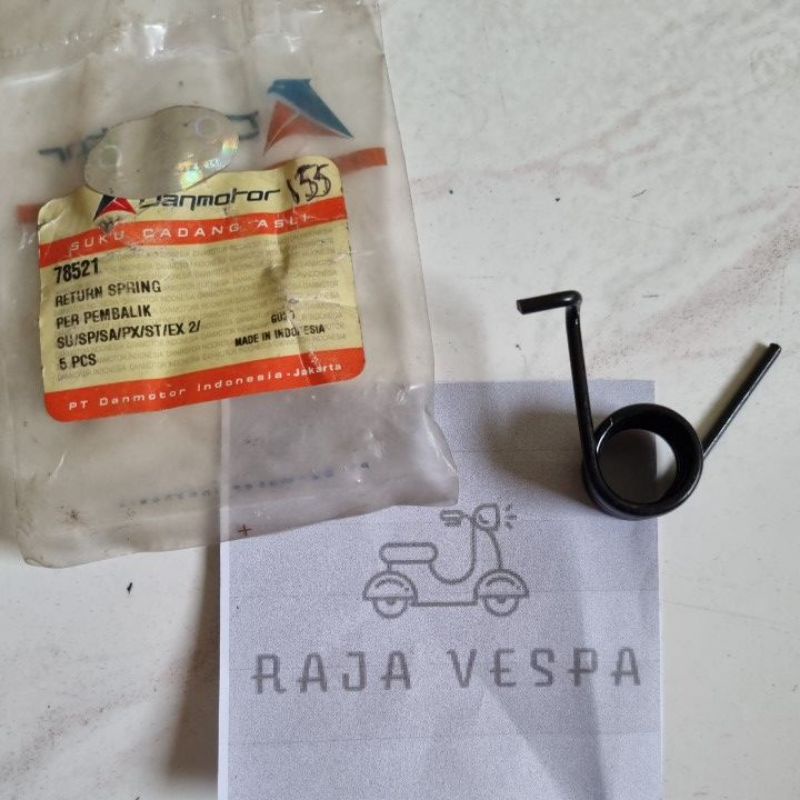 Jual Return Spring Per Pembalik Per Rem Bantu Belakang Danmotor Vespa ...