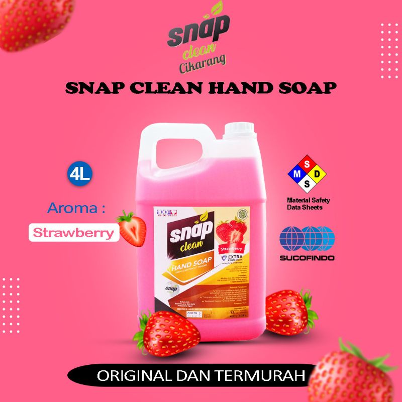 Jual SNAP CLEAN HAND SOAP SABUN CAIR PENCUCI TANGAN 4L | Shopee Indonesia