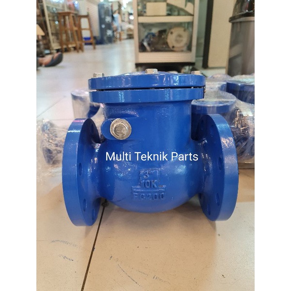 Jual Swing check valve cast iron jis 10k 3" inch DN 80 / Klep Tabok flange jis 10k | Shopee ...