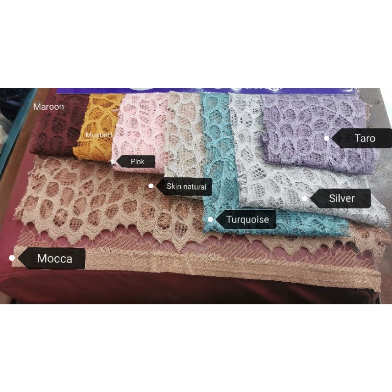 Jual kain brokat/kain broklat/kain brukat/lace motif honey comb. murah ...