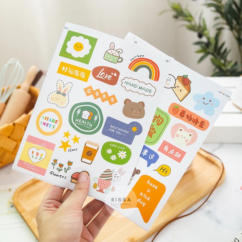 Jual [RISSA] Sticker Dessert Box Stiker Kue Stiker Motif Lucu Cute ...