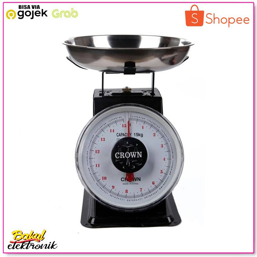 Jual Timbangan Duduk-Jarum 20kg MERK CROWN Stainless-Barang kokoh | Shopee Indonesia