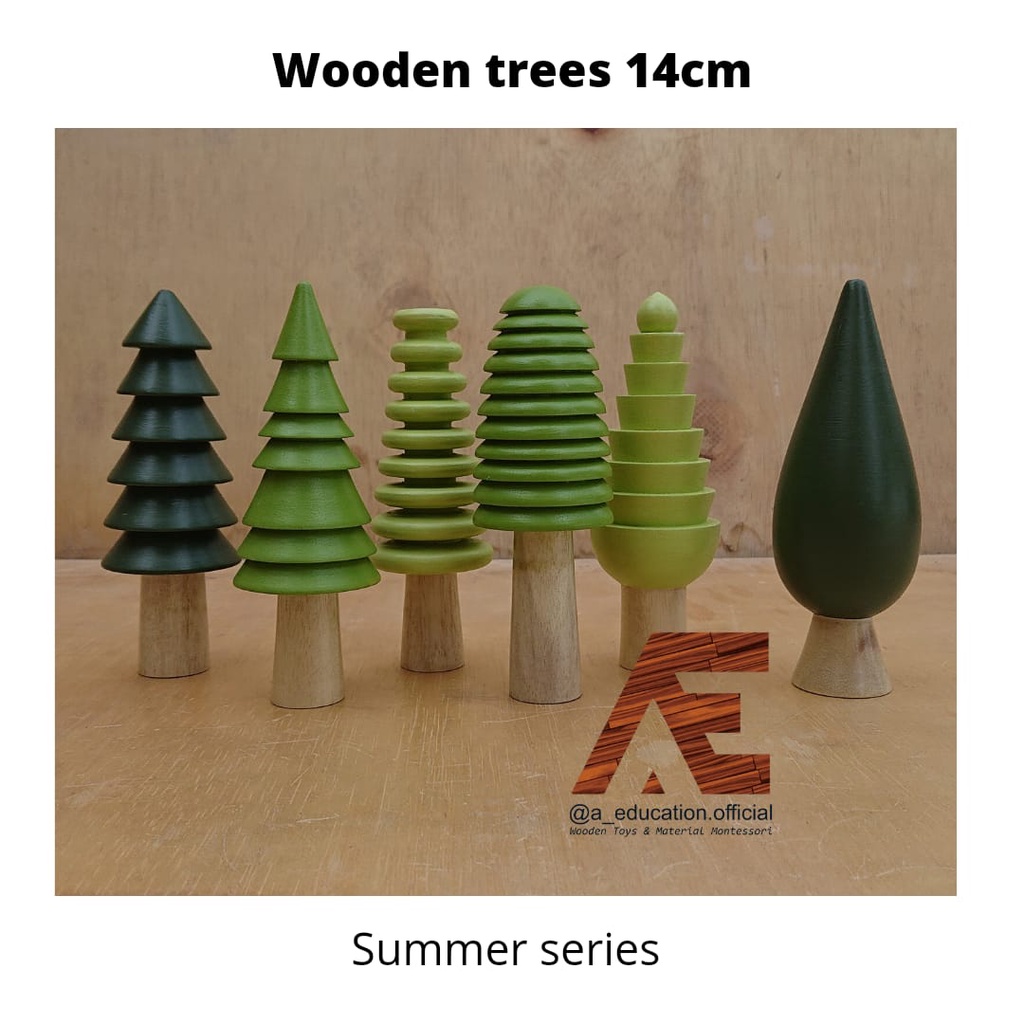 Jual mainan pohon kayu Wooden Forest Natural wood | Shopee Indonesia