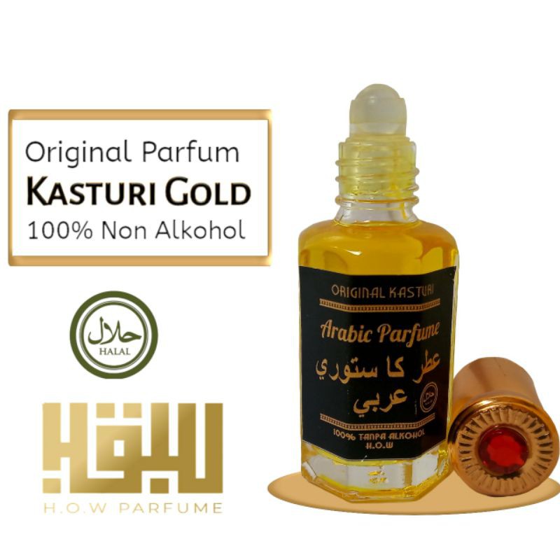 Jual KASTURI GOLD/KUNING PARFUM ORIGINAL H.O.W TANPA CAMPURAN ALKOHOL ...