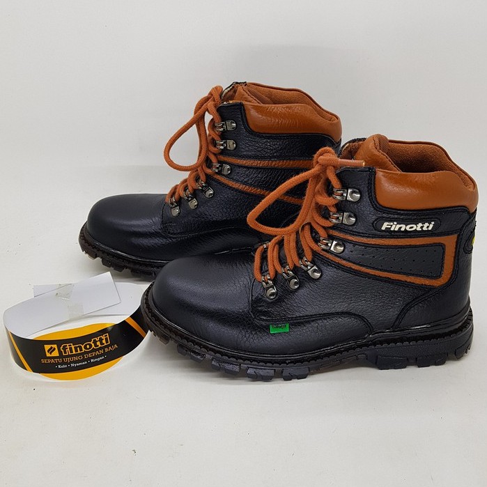 Jual Sepatu safety boots kulit toecap baja Finotti GR 913 | Shopee ...