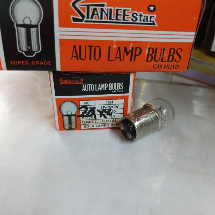 Jual Dop Bohlam Bola Lampu Rem Truk Bis 24 VOLT KAKI 2 KECIL 25/10W ...