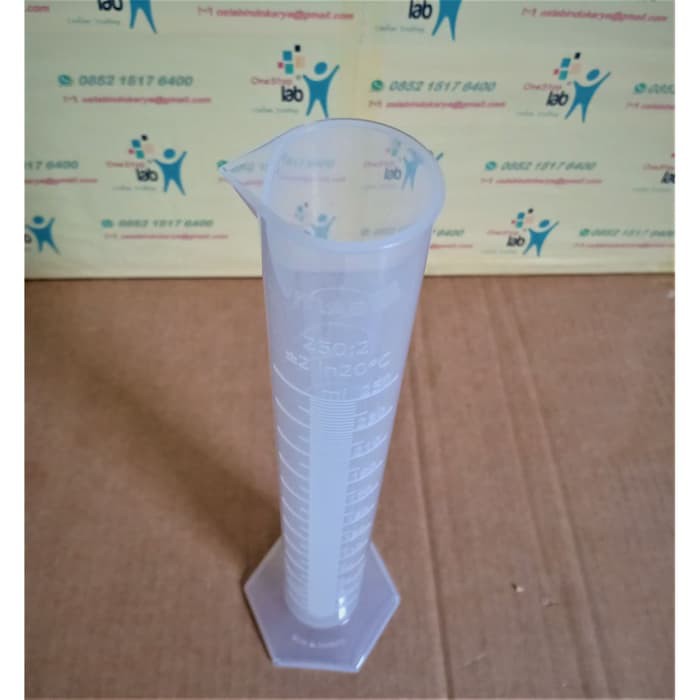 Jual VITLAB Measuring cylinder PP 250 ml Gelas ukur plastik 250 cc | Shopee Indonesia