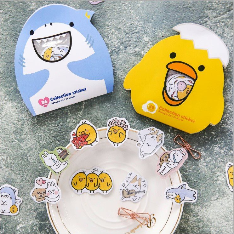 Jual Stiker Bebek Duck Chick Shark collection | Shopee Indonesia