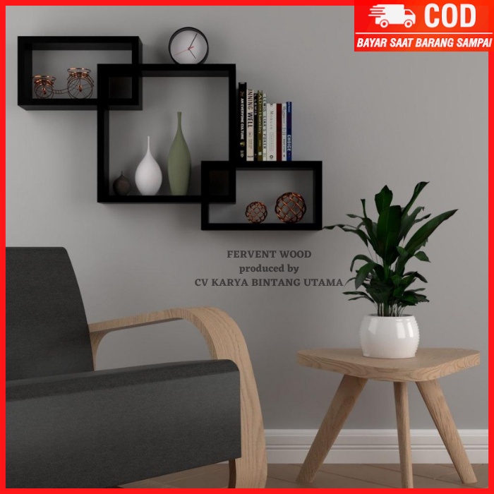 Jual Rak Dinding Kayu Minimalis 019 | Shopee Indonesia