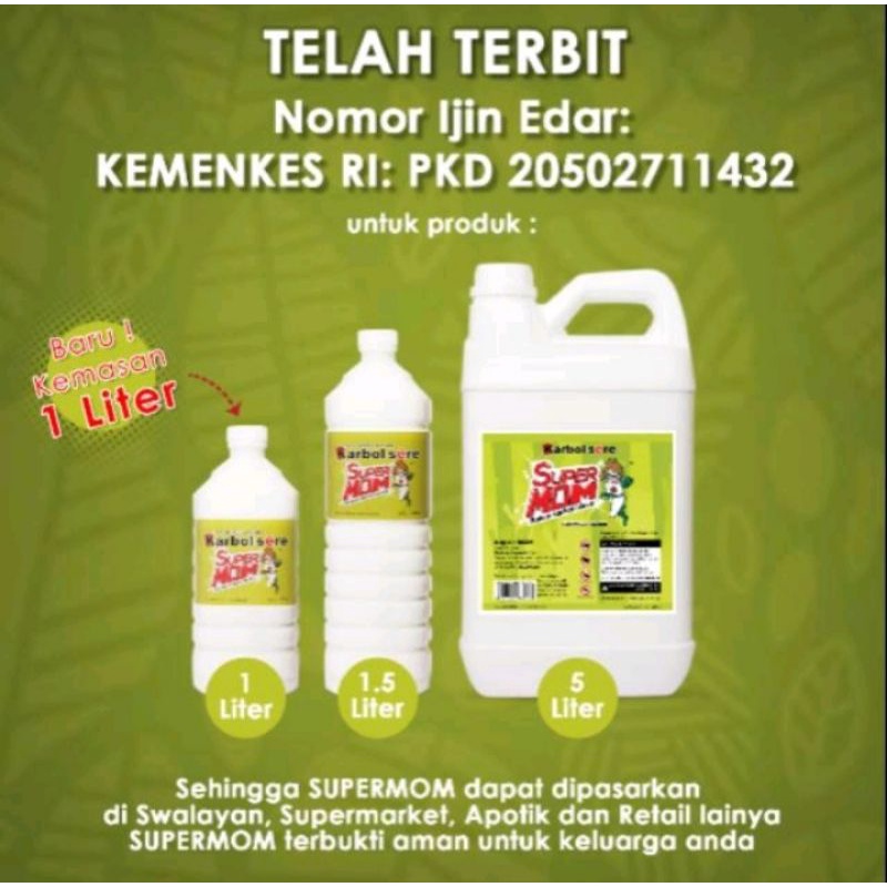 Jual Karbol sere super mom 1500ml kemasan botol PENGUSIR NYAMUK KECOA ...