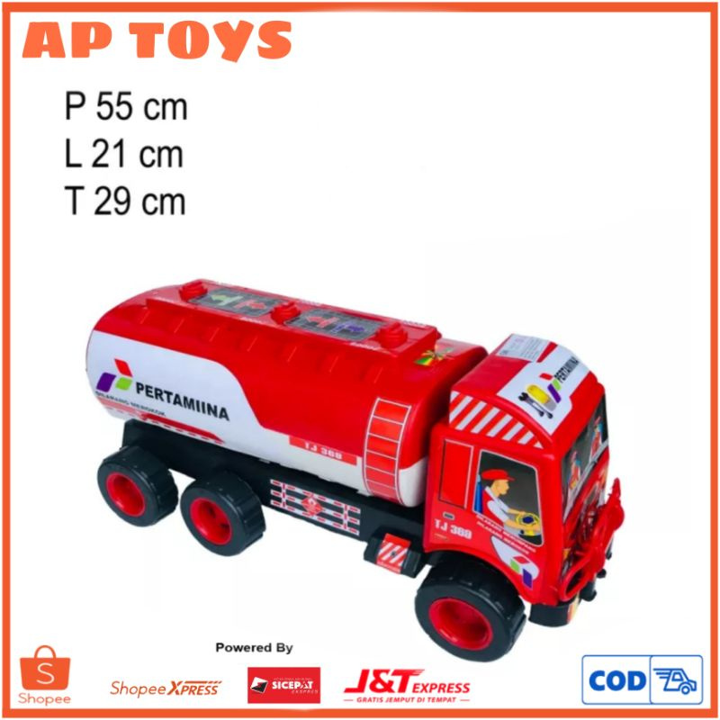 Jual Mainan Mobil Mobilan Truk Tanki Minyak Pertamina Besar 55cm ...