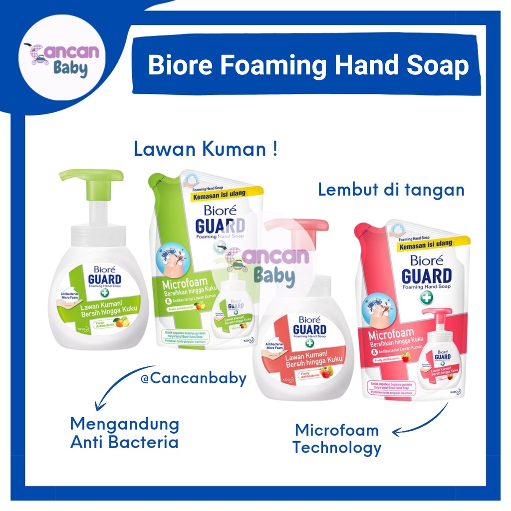 Jual Biore Sabun Cuci Tangan Hand Soap Guard Foaming Hand Wash 250ml ...