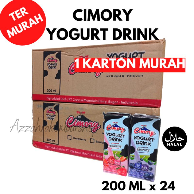 Jual Cimory Yogurt Yoghurt Drink Kotak 200 ml Yougurt 1 Karton Dus isi 24 pcs Strawberry ...