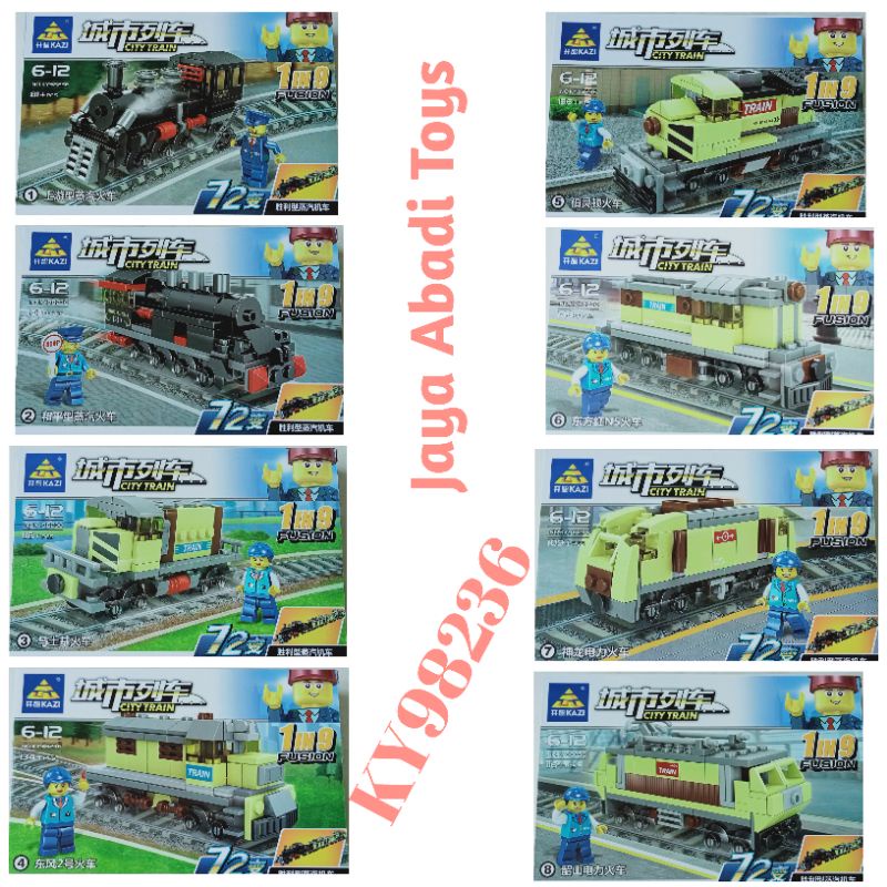 Jual Mainan Lego Brick Alat transportasi kereta dll KY98236 | Shopee Indonesia