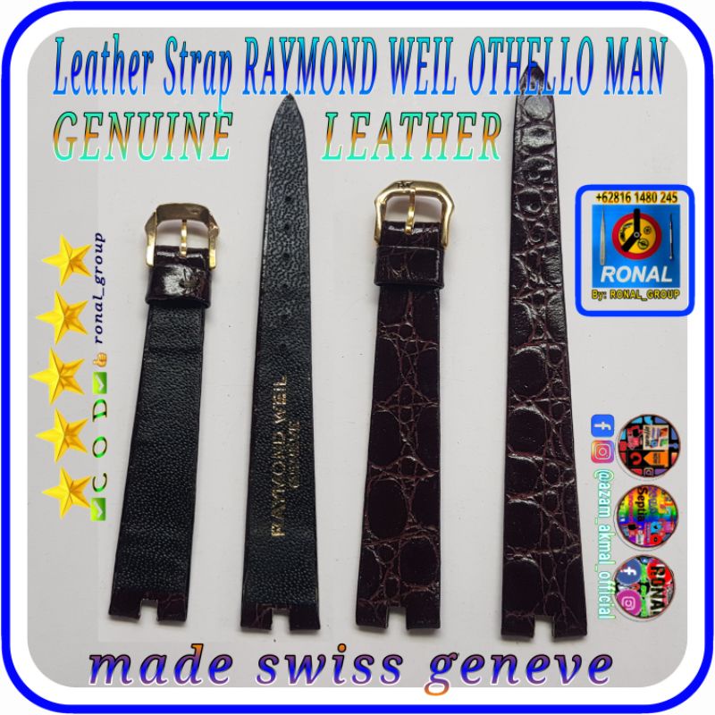 Jual TALI JAM RAYMOND WEIL OTHELLO MODEL 05 COAK LAKI Logo RW ORIGINAL ...