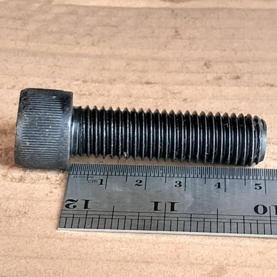 Jual BAUT L M14X50 BAJA M14 X 50 HITAM PANJANG 5CM KUNCI L12 L 12 HEX HEAD SOCKET SCREW FULL ...