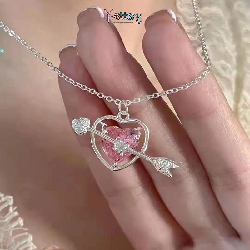 Jual ️Kalung Love Cinta Fashion Korea Perhiasan Bentuk Panah Hati Aksen ...