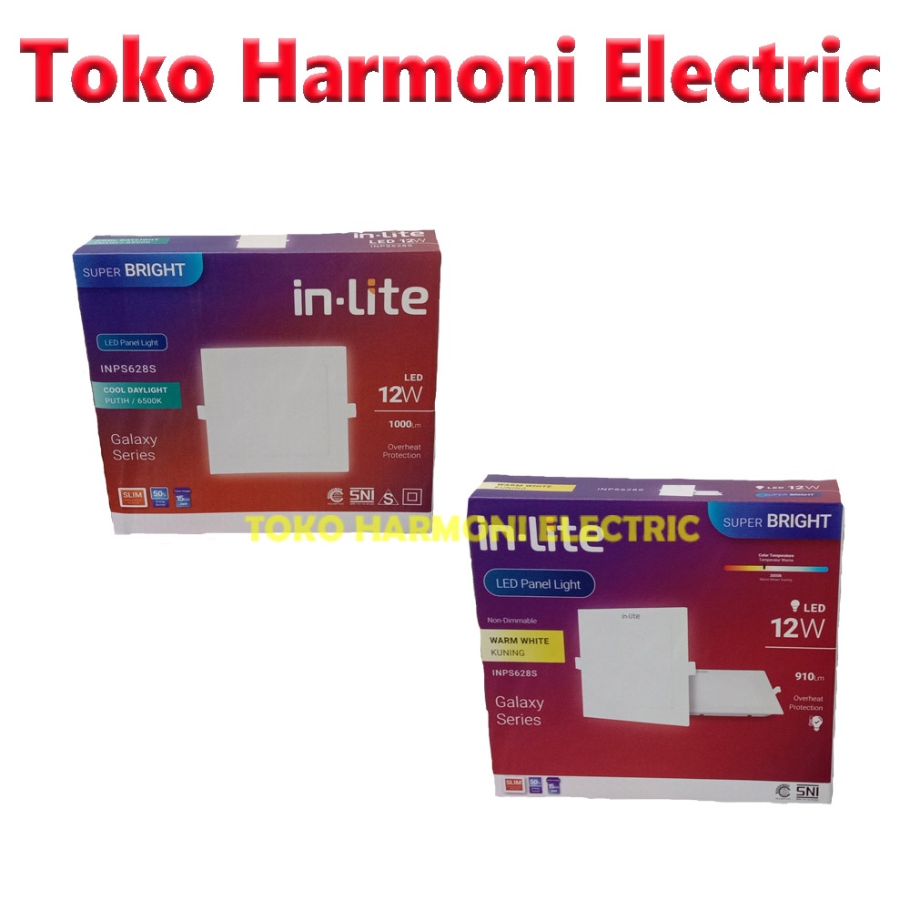 Jual INLITE Downlight Panel Light LED Inbow 12W Kotak INPS628S | Shopee ...