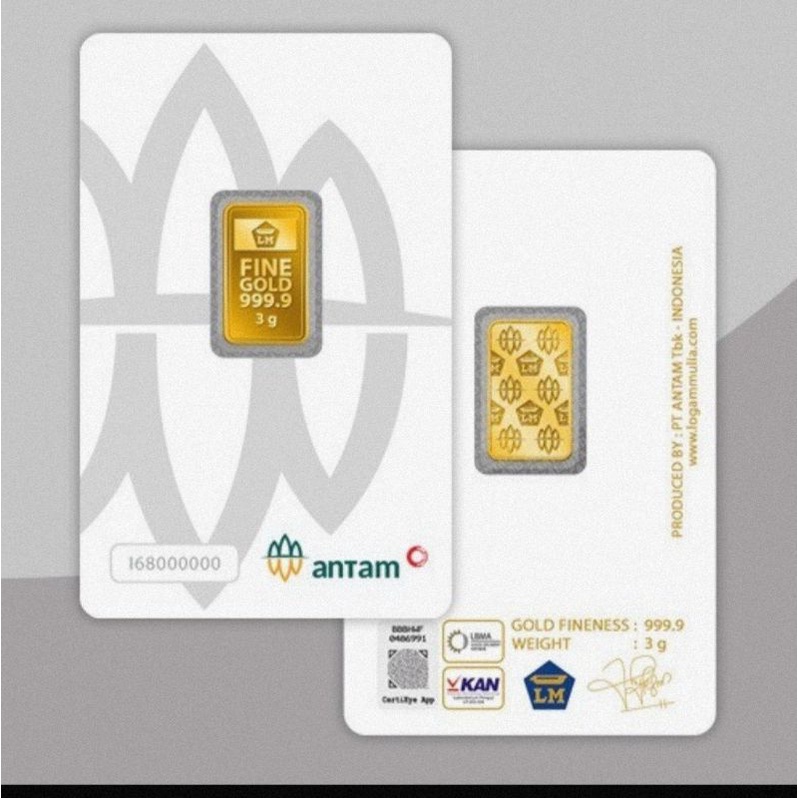 Jual Antam Certicard 3gram / Antam Certicard 5gram / Antam 3gram ...
