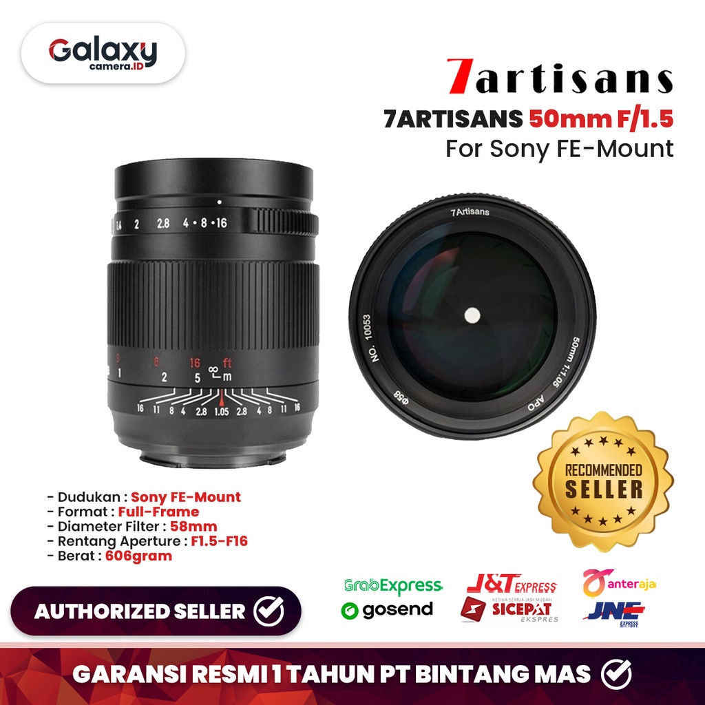 Jual Lensa 7Artisans 50mm F1.05 Sony FE Mount | Shopee Indonesia