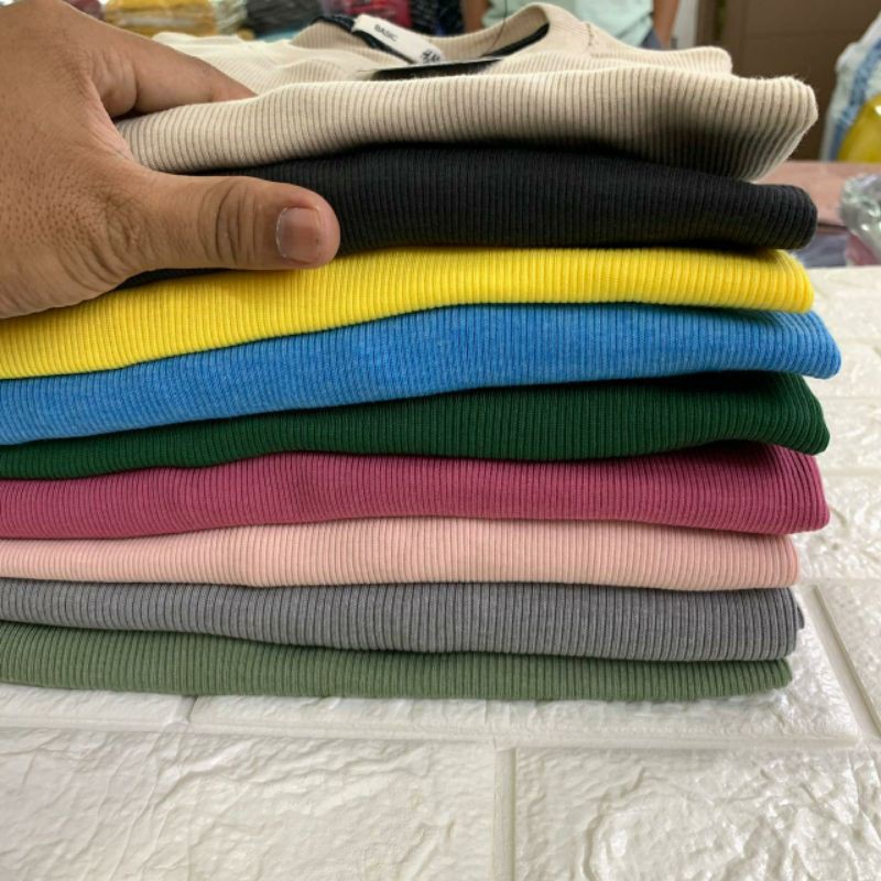 Jual KAOS RIB SUPER PREMIUM KAOS LENGAN PANJANG KAOS POLOS BASIC TEE ...