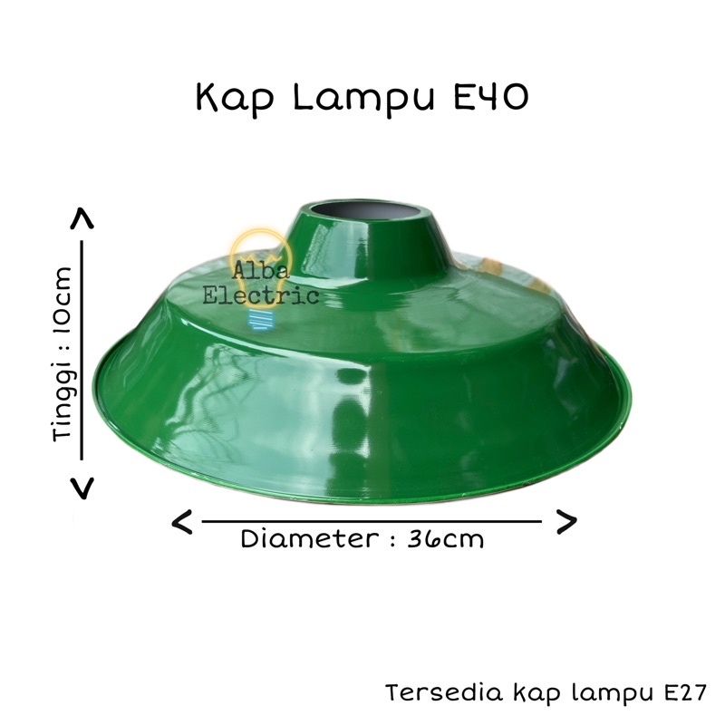 Jual Kap Hijau besar dan fitting E40 set lampu Jalan gantung fitting E40 + Kap Hijau Kap Lampu ...
